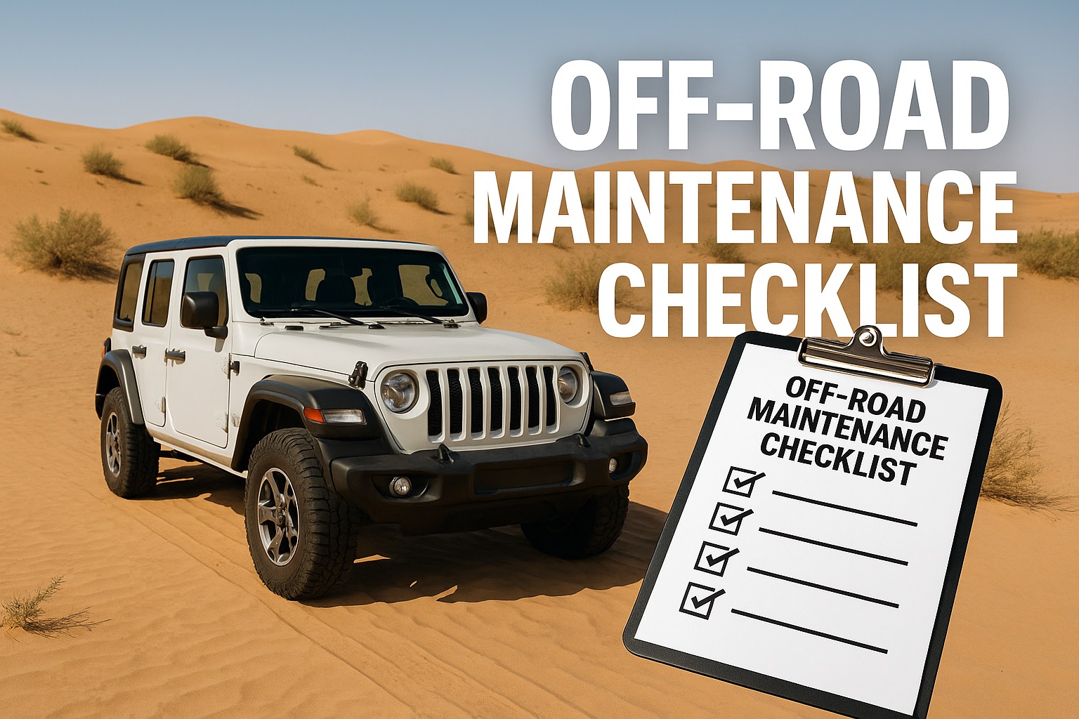 Off-Road Maintenance Checklist | Aphcarios